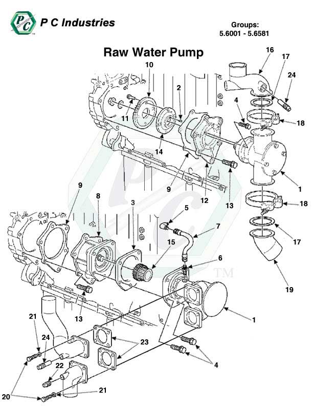 Raw Water Pump - Series 60 Detroit Diesel Engines Catalog Page 253