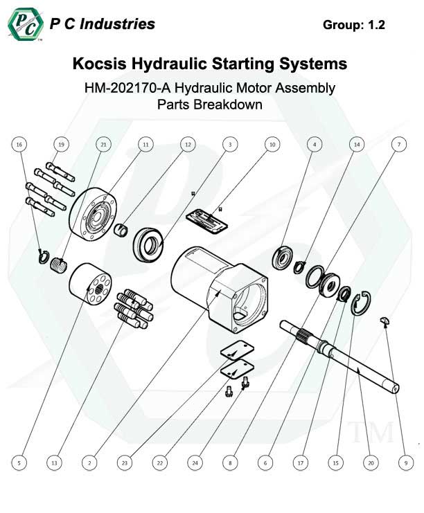 A Series Hydraulic Motor Assembly Parts Breakdown - Kocsis Hydraulic ...